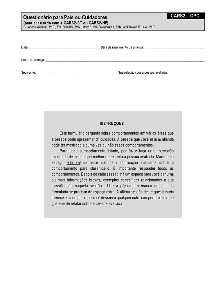 CARS2 - QPC - Editado | PDF | Brinquedos | Emoções