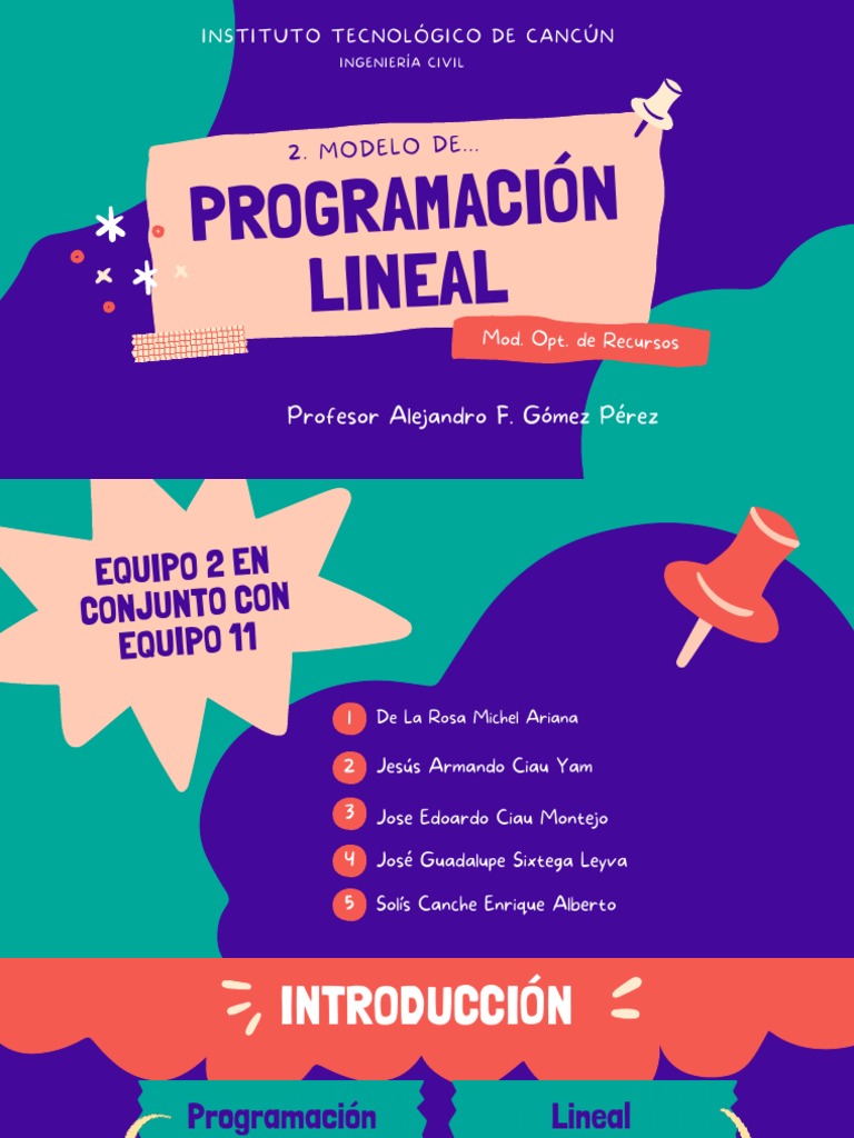 Modelo de Programación Lineal | PDF | Programación lineal | Informática Modelo de Programación Lineal | PDF | Programación lineal | Informática