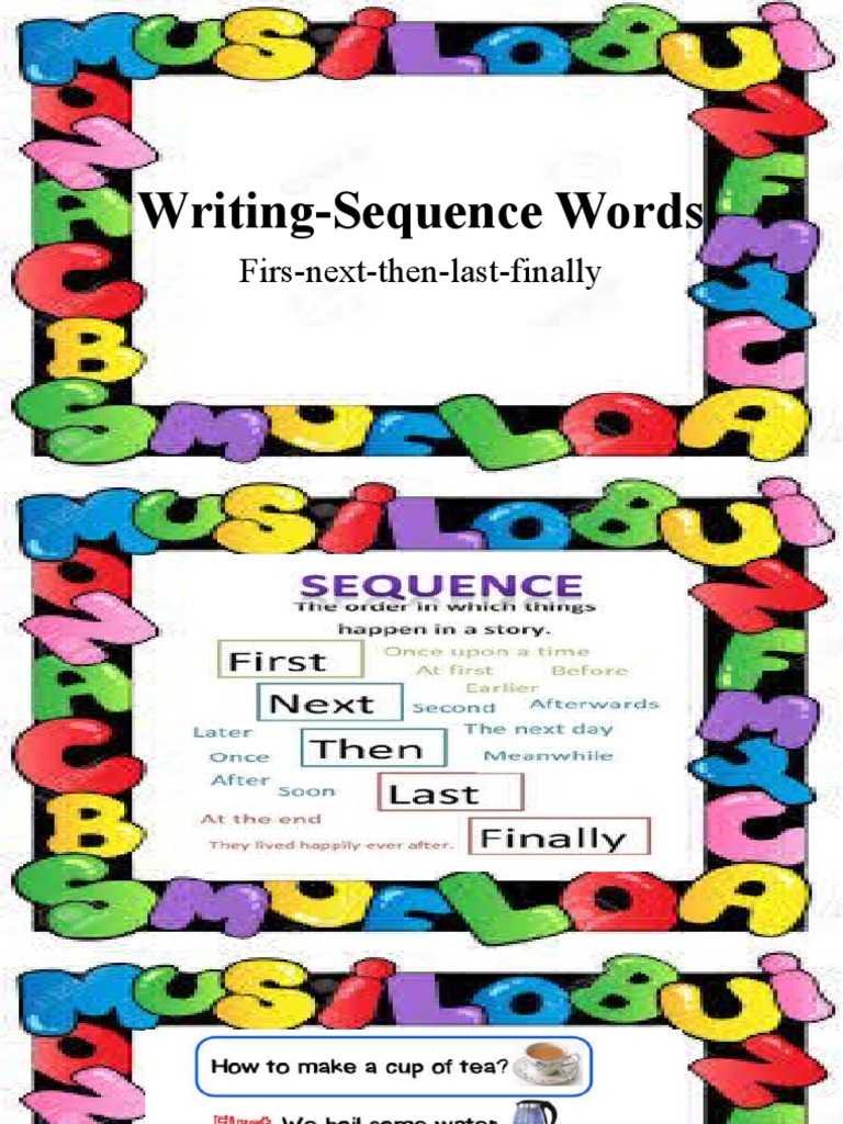 Sequence Words for Writing | PDF