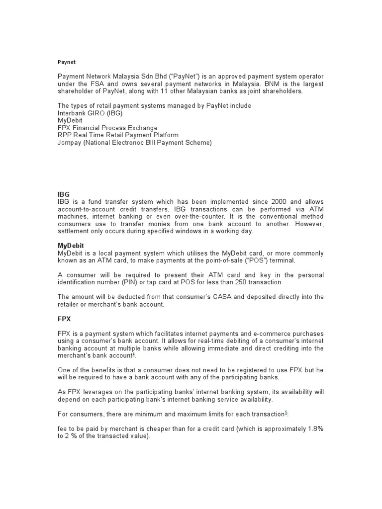 The Evolution of Retail Payment Systems in Malaysia: Interbank GIRO, MyDebit, FPX, RPP, and ...