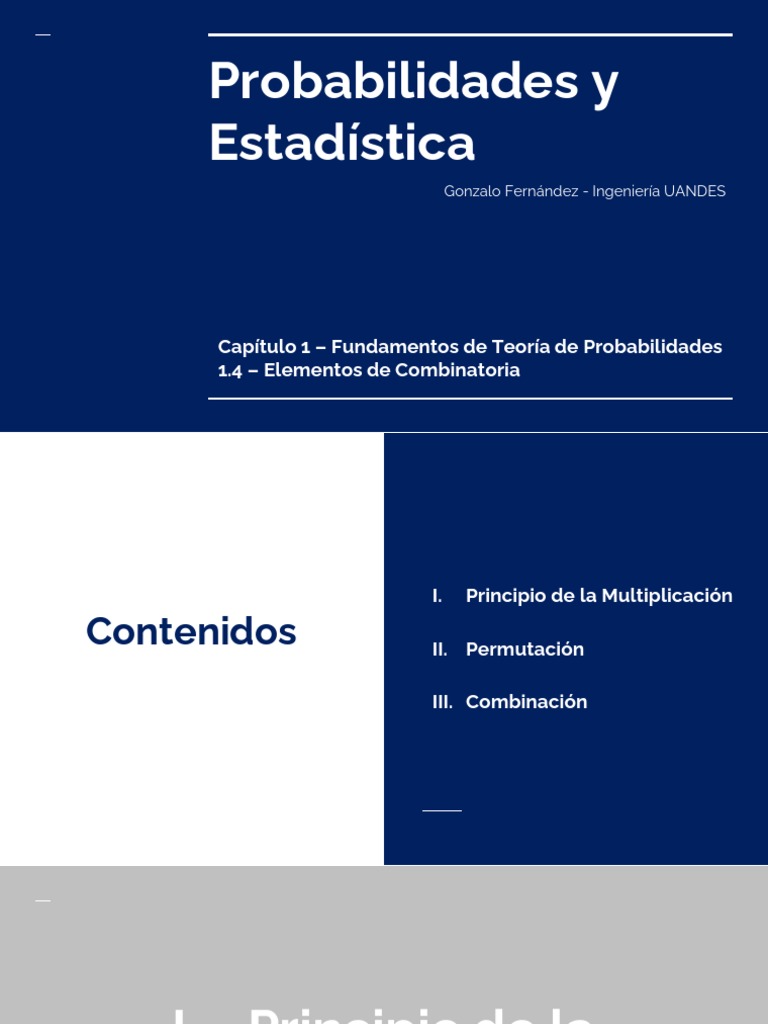Probabilidades y Estadistica 1 | Descargar gratis PDF | Probabilidad | Muestreo (Estadísticas)