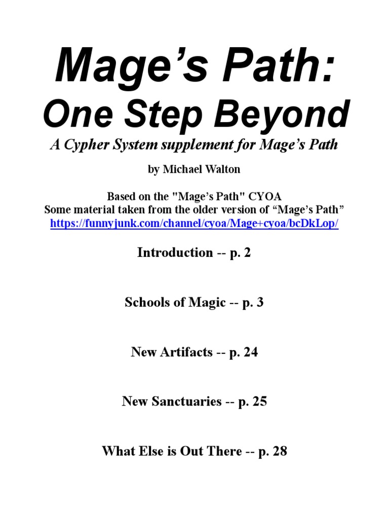 Mage's Path One Step Beyond | PDF | Time | Hearing