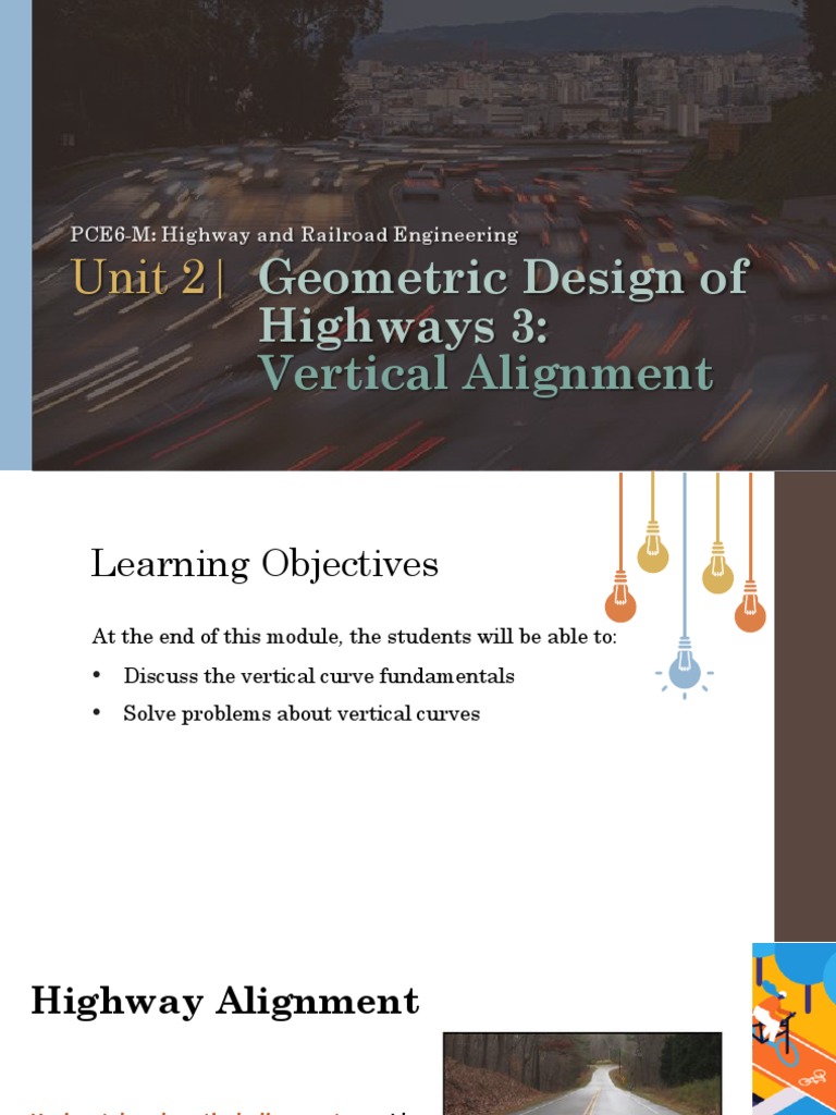 Geometric Design of Highways 3-Vertical Alignment | PDF | Geometric Shapes | Mathematical Objects