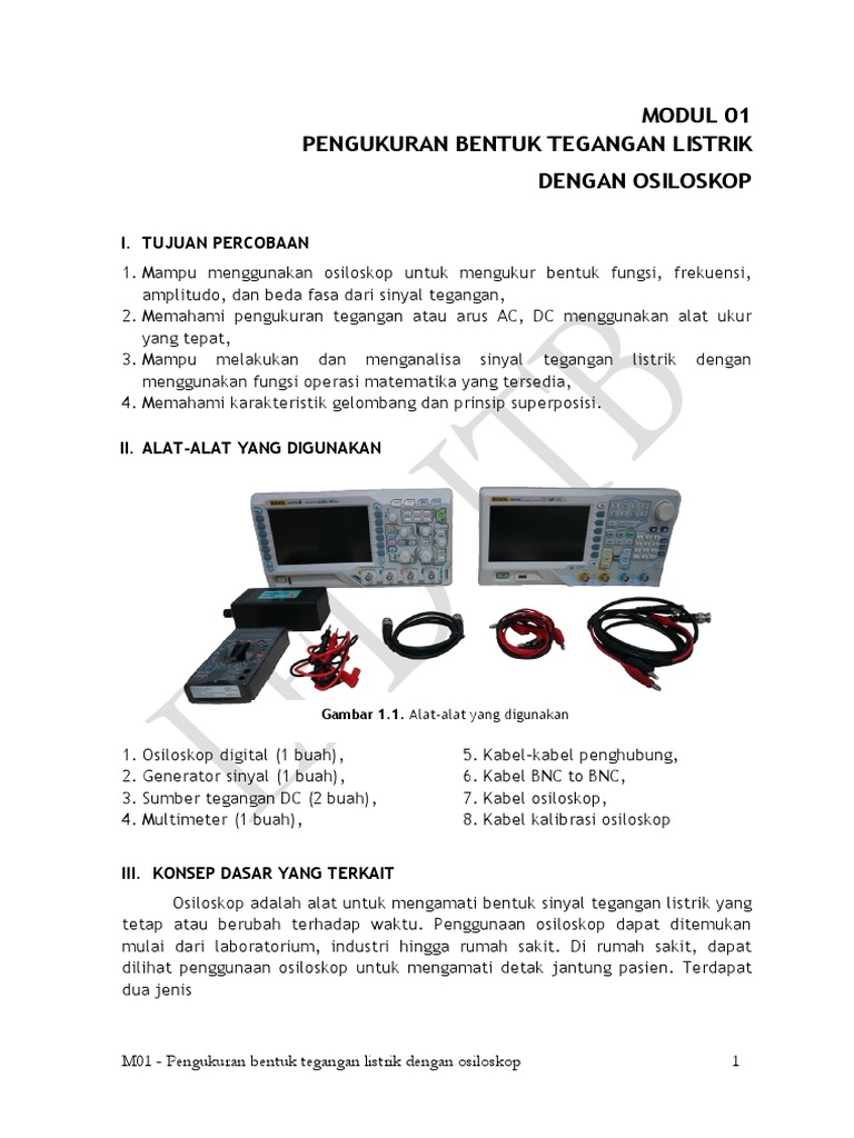 Penggunaan Osiloskop untuk Pengukuran Listrik | PDF