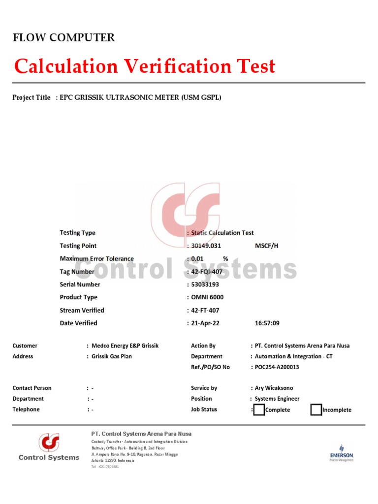 4 Sample 42-FQI-407 - Static - Test - Summary - Report | PDF | Flow ...