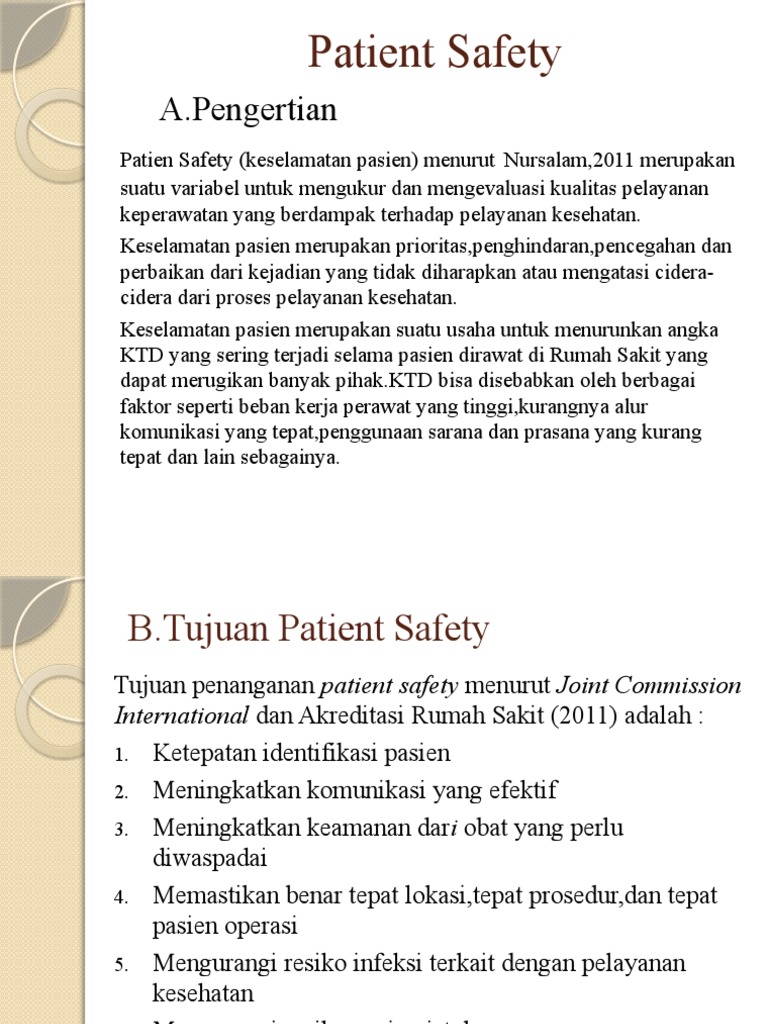Langkah Pelaksanaan Keselamatan Pasien | PDF
