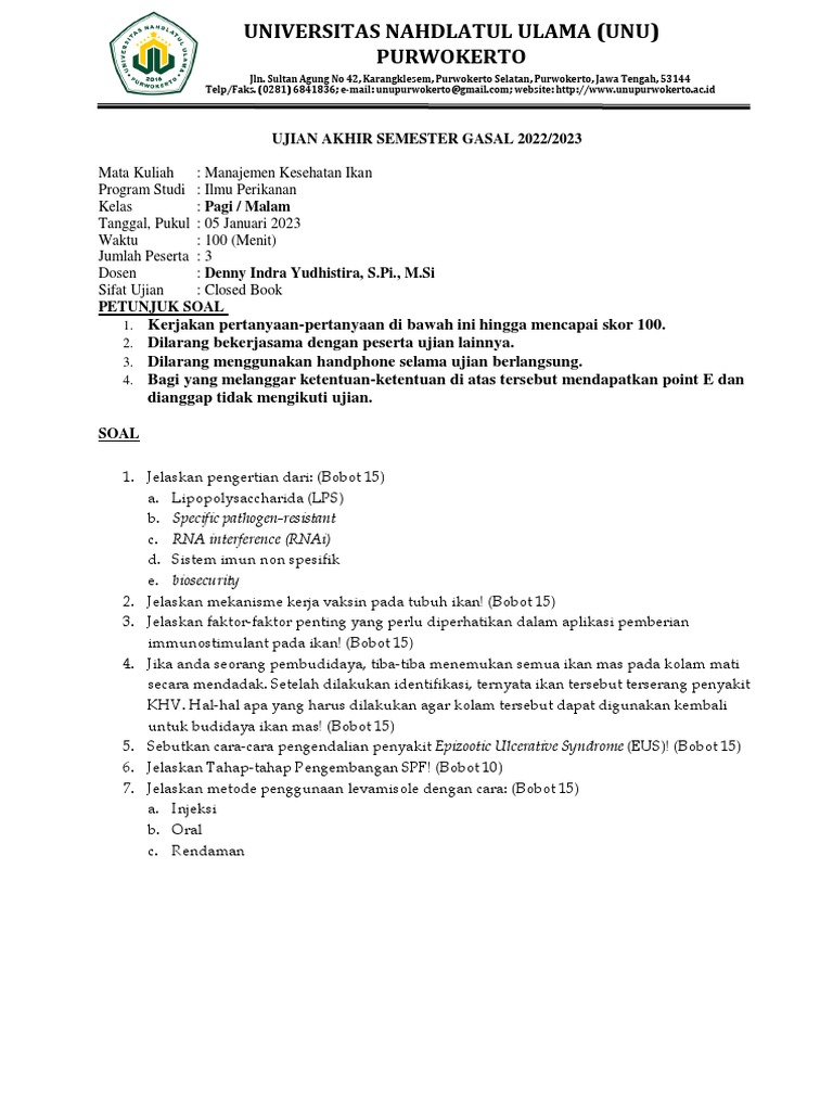 Soal Uas Mki 2023 | PDF