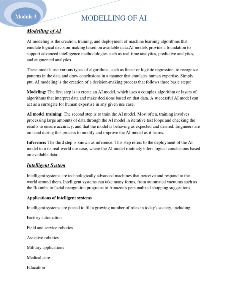 Abi Module 3 | PDF | Intelligence (AI) & Semantics | Artificial ...