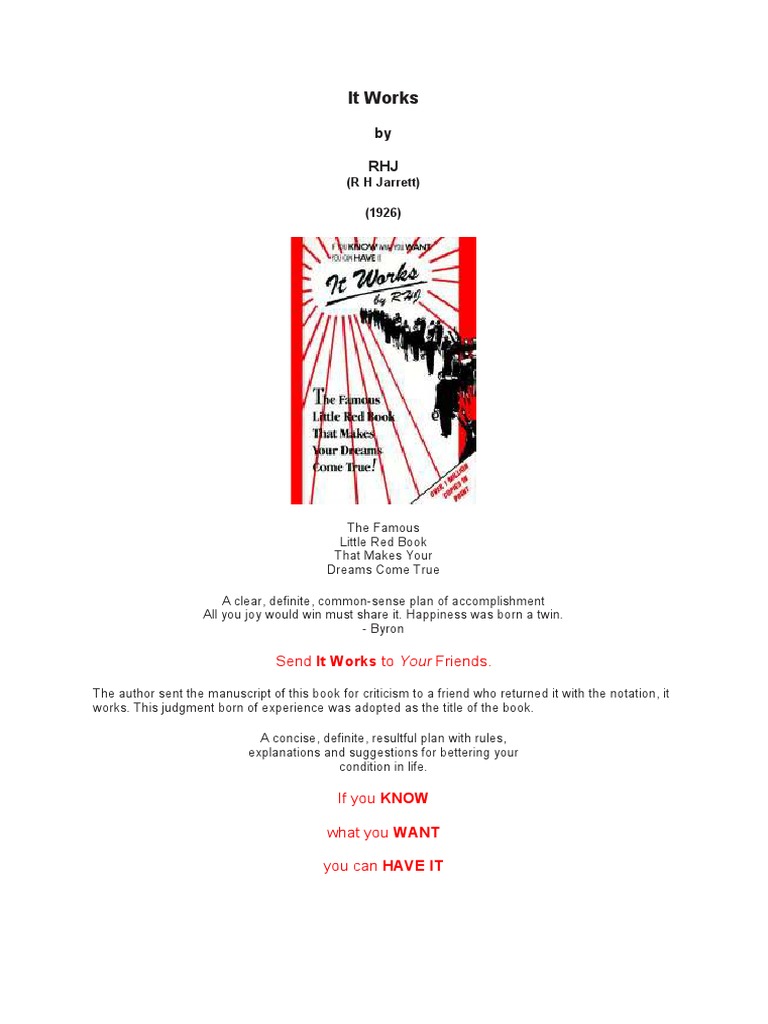 It Works RHJ 1926 | PDF