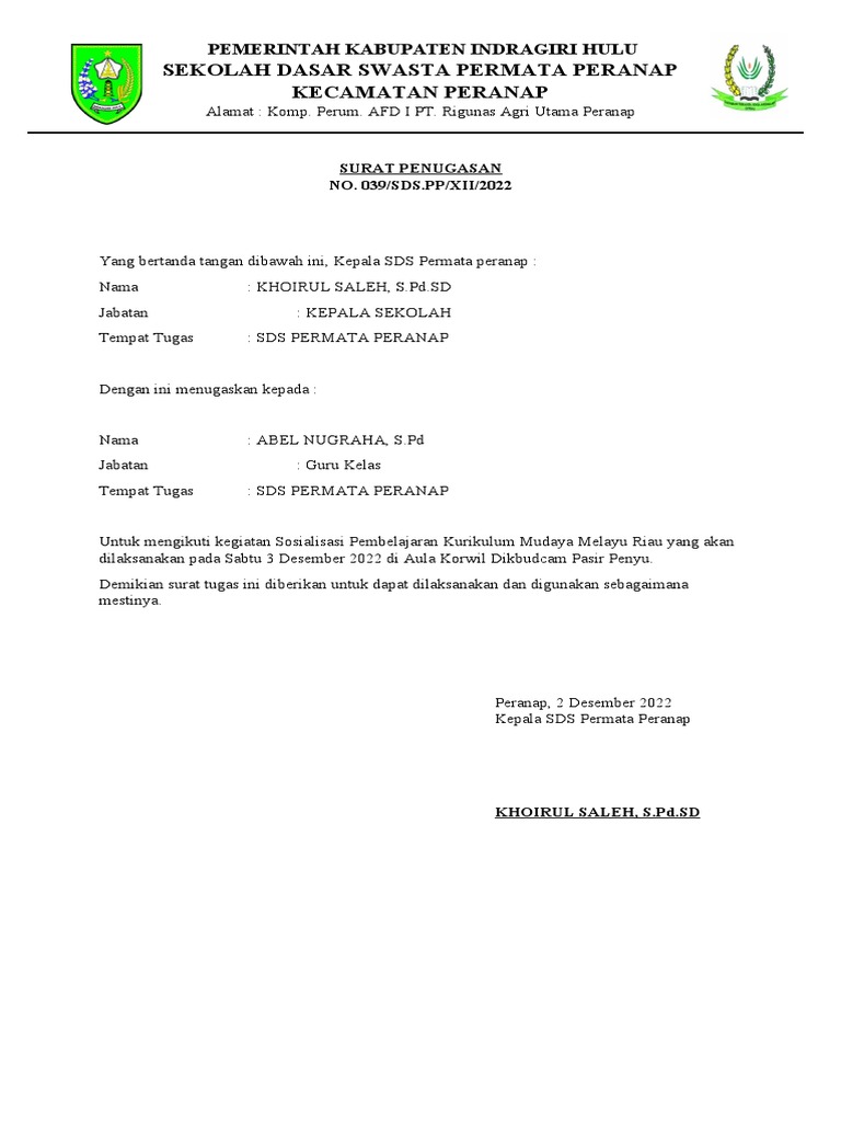 Surat Penugasan | PDF