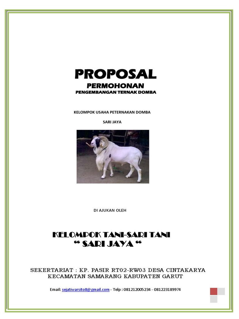 Proposal Ternak Domba | PDF