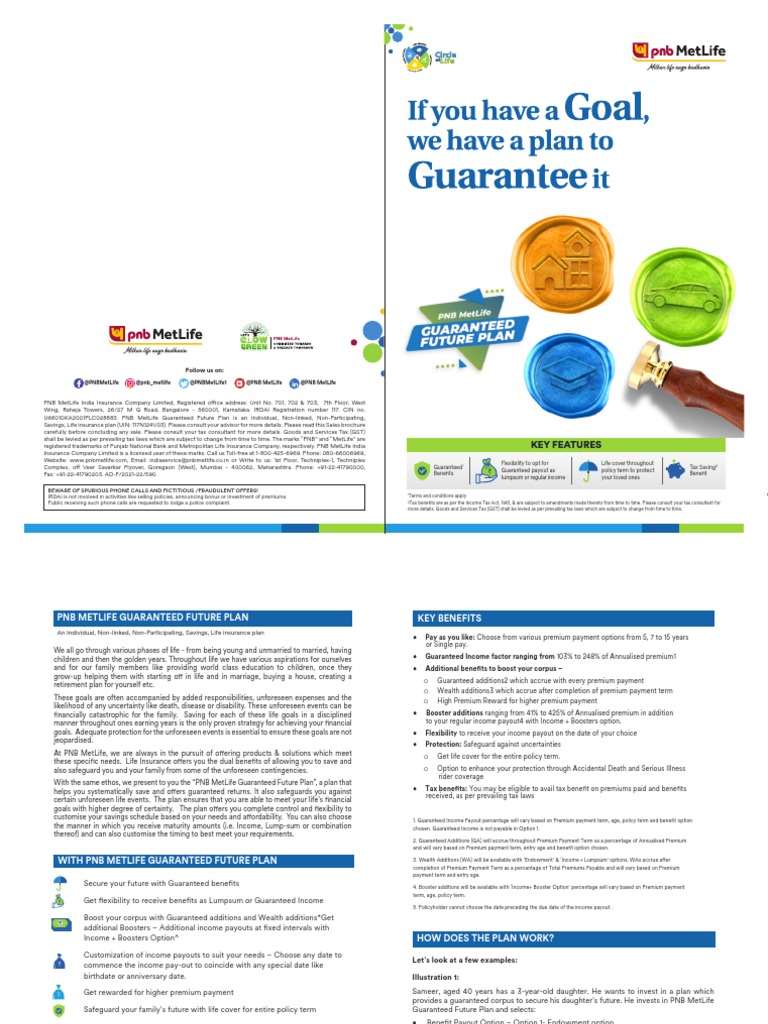 PNB MetLife Guaranteed Future Plan: An Individual Savings Life ...
