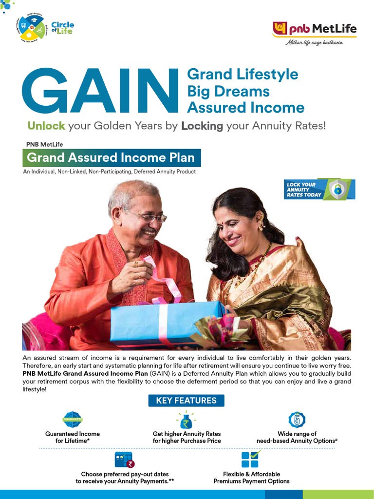 Gain Leaflet | PDF | Life Annuity | Insurance