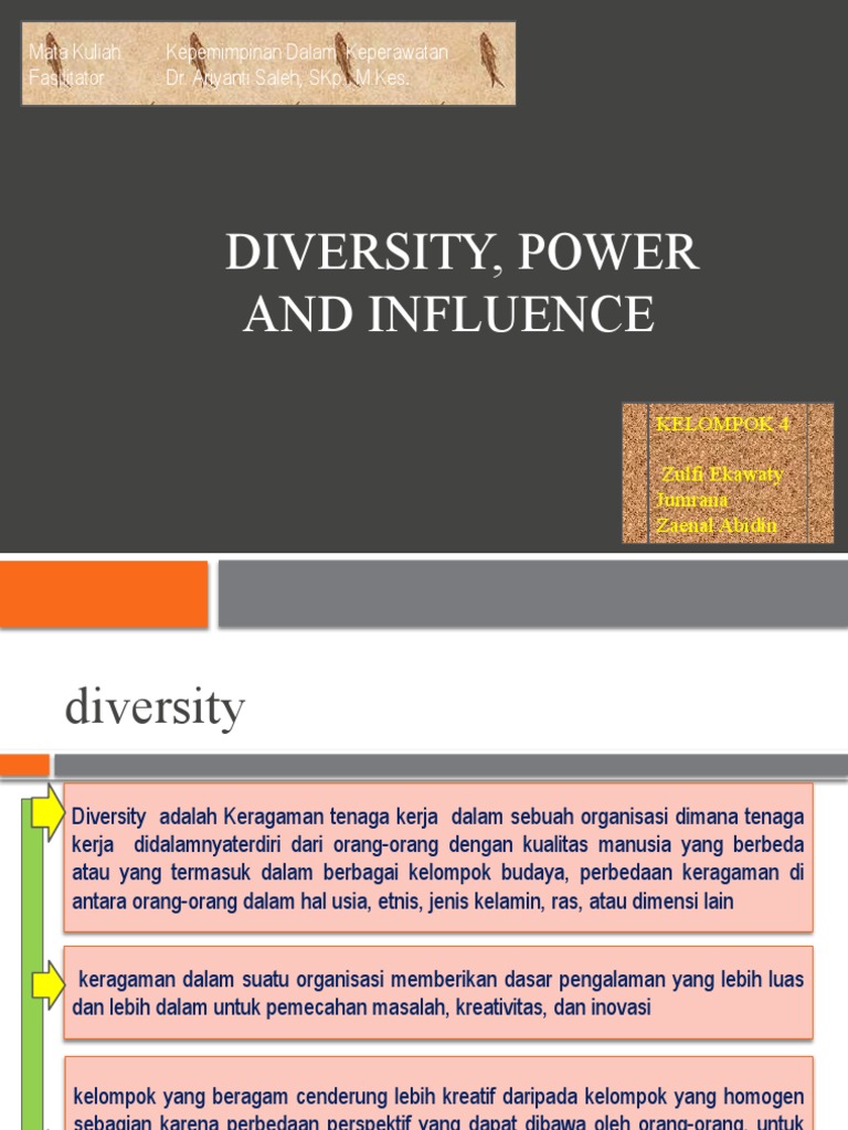 Diversity, Power and Influence PPT KLP 4 | PDF