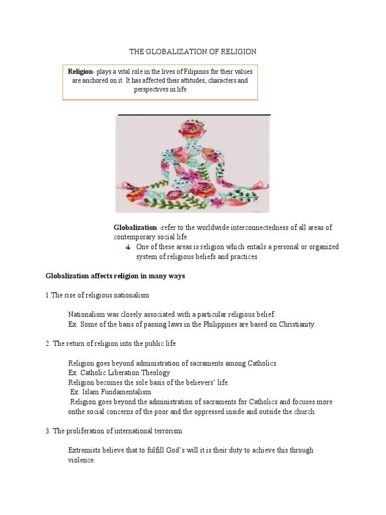 Globalization of Religion - Semi Finals | PDF | Globalization | Human ...