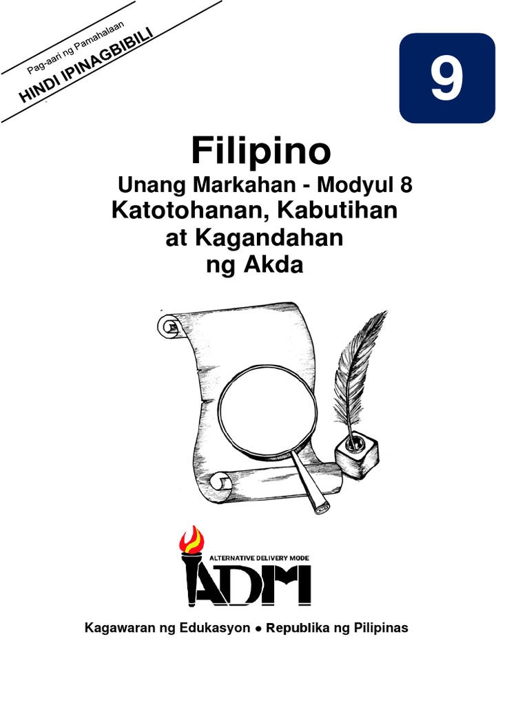 Fil9 q1 Mod8 Katotohanan Kabutihan at Kagandahan NG Akda Version3 | PDF