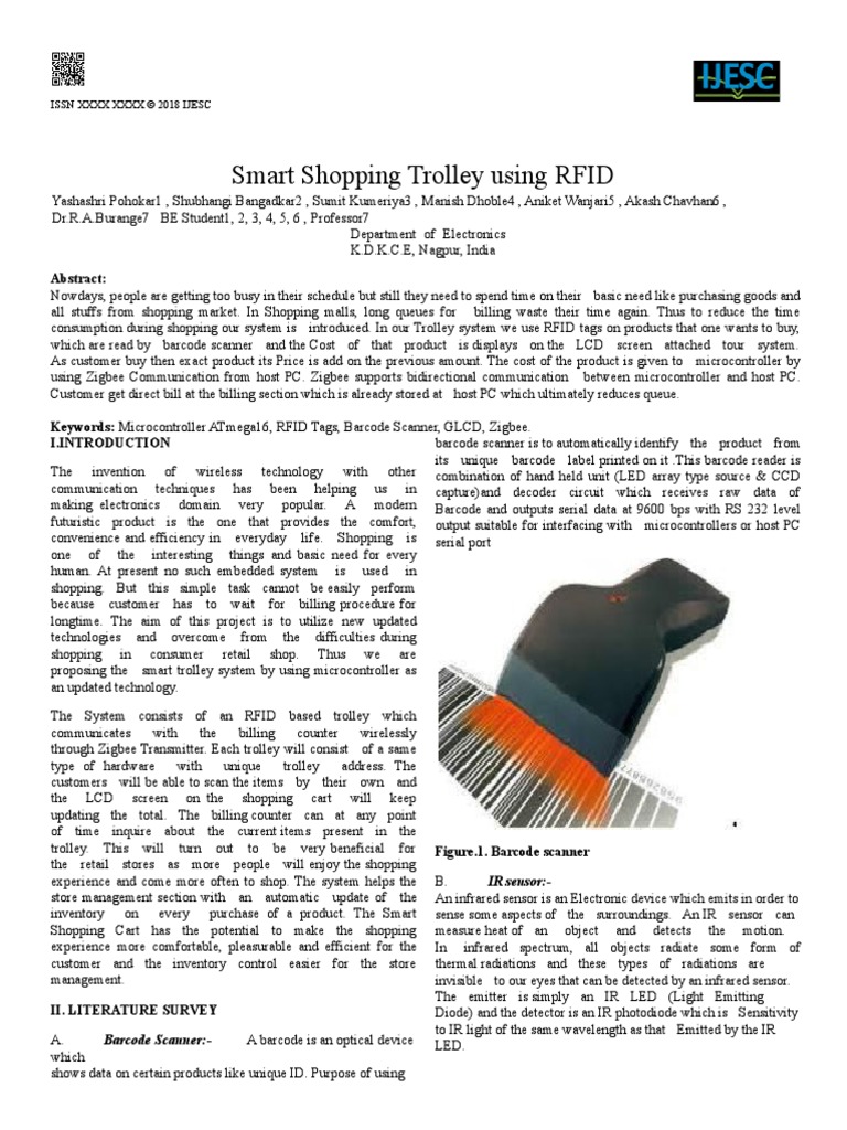 .Smart Shopping Trolley Using RFID | PDF | Radio Frequency ...