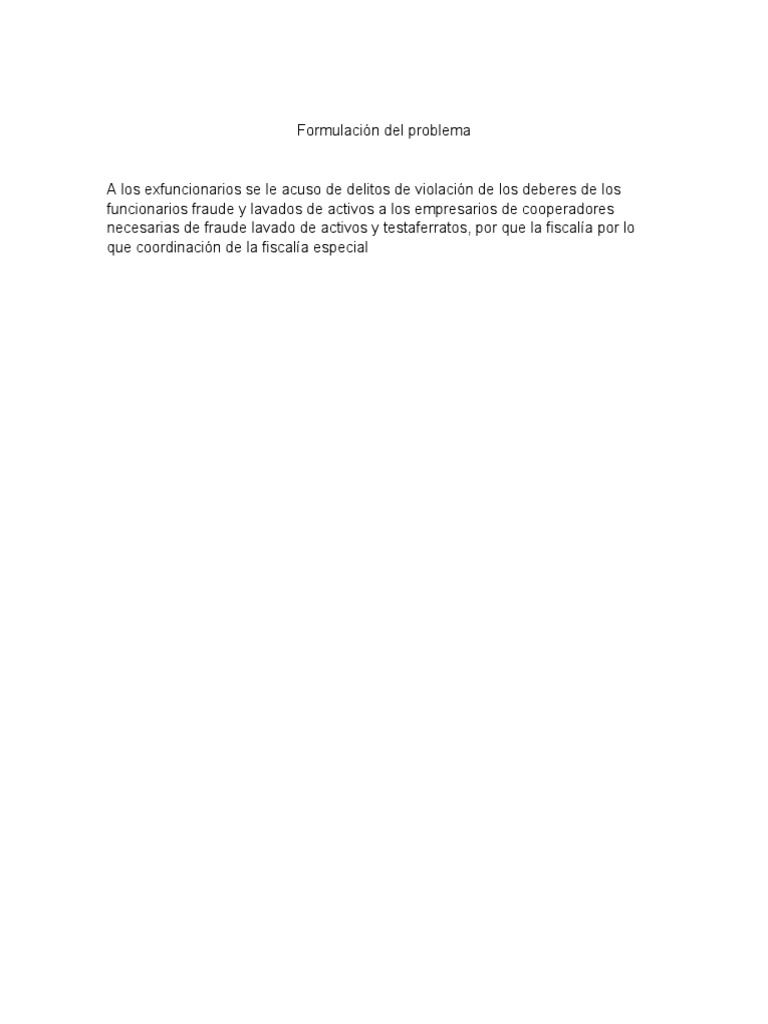 Formulaci n Del Problema PDF