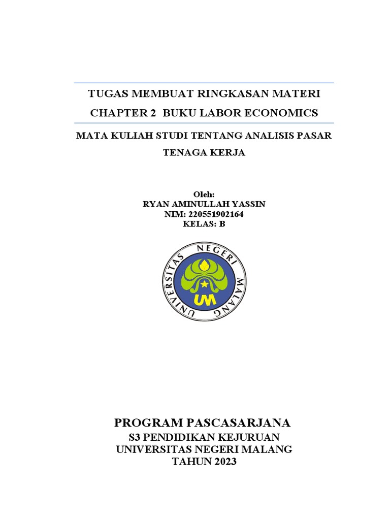 Ringkasan Materi Chapter 2 Borjas Book | PDF