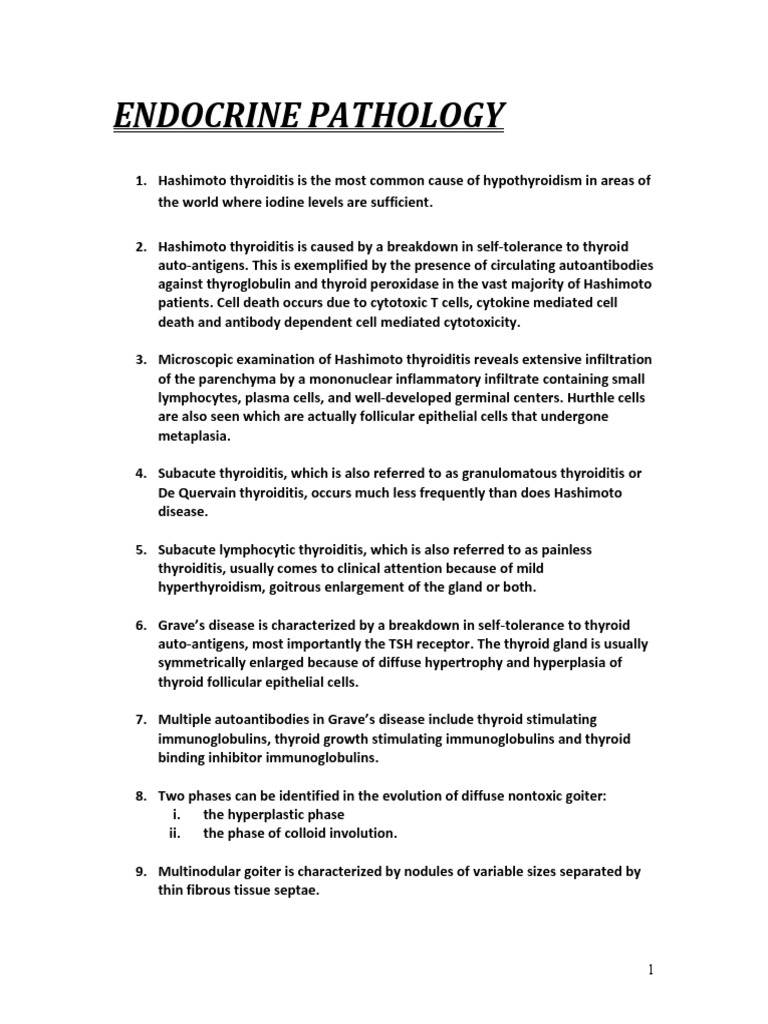 Endocrine Pathology | PDF | Thyroid | Endocrinology