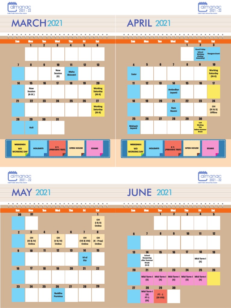 DPS Rau Yearly Planner | PDF | Religious Festivals | Hindu Worship