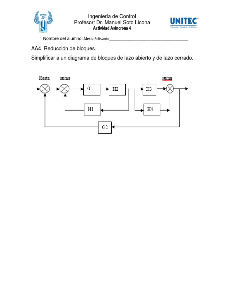 A4 Diagrama de Bloques | PDF