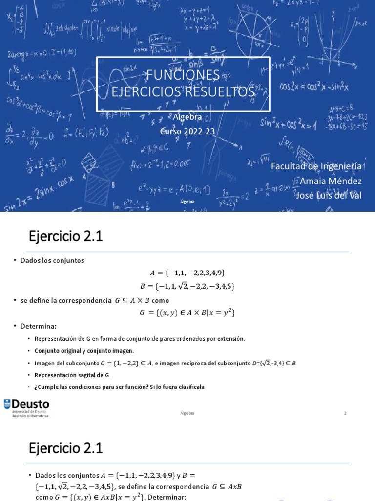 TEMA 2 Ejercicios Resueltos 2022 | PDF | Función (Matemáticas) | Número Real