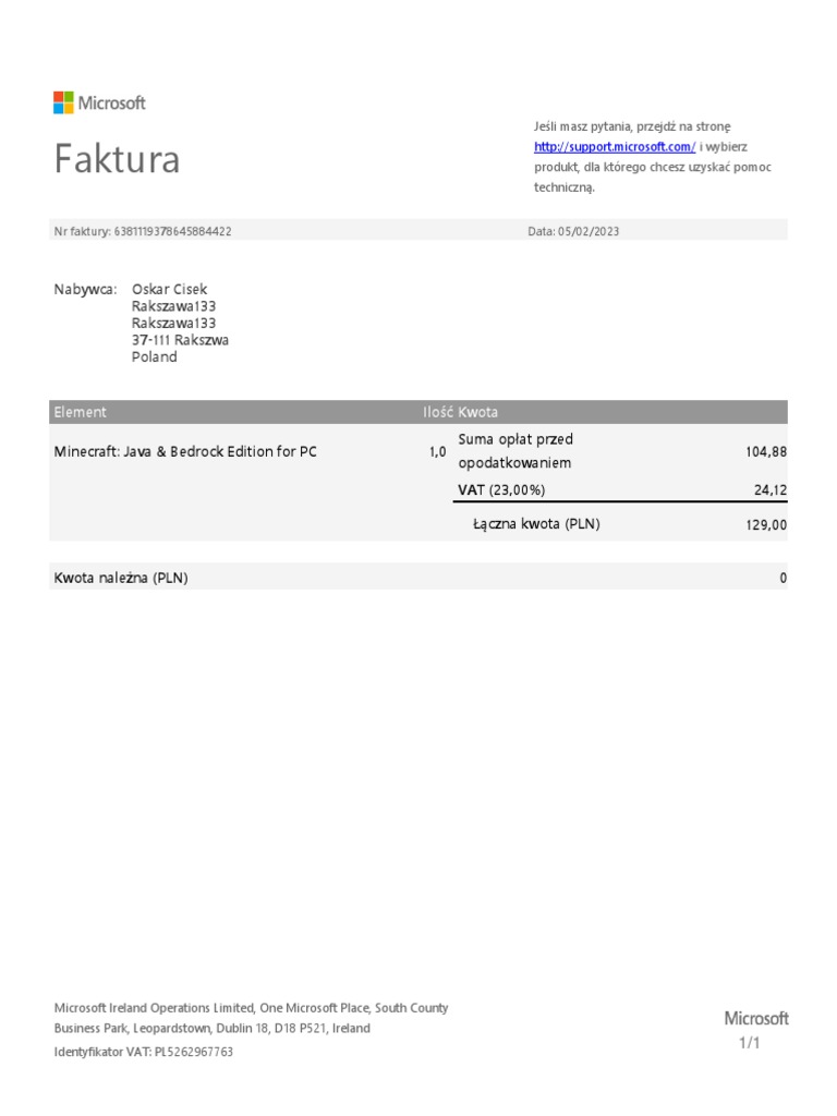 Faktura Premiom | PDF