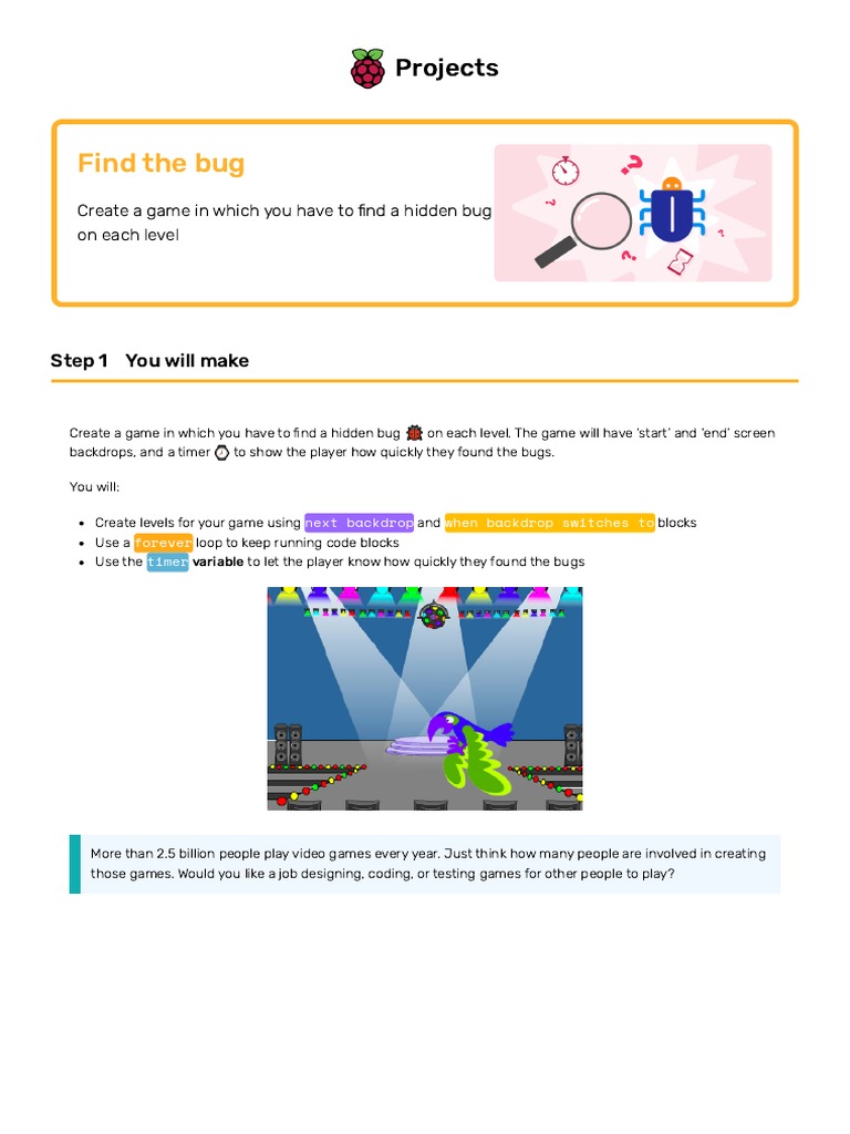 Find The Bug | Download Free PDF | Software Bug | Scratch (Programming ...