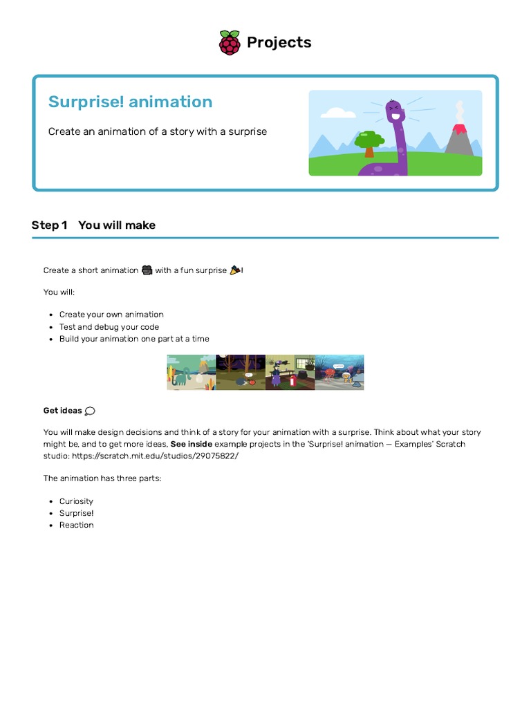 Surprise Animation | PDF | Scratch (Programming Language) | Animation