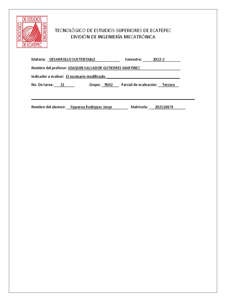 Análisis del escenario modificado y sus implicaciones en el desarrollo ...