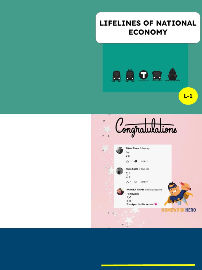 Lifelines of National Economy - YT - 1 | PDF | Road | Transport