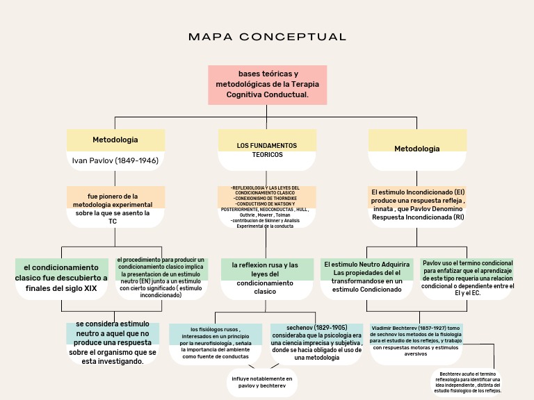Mapa Conceptual Bases Teoricas y Metodologicas de La Terapia Congnitivo ...