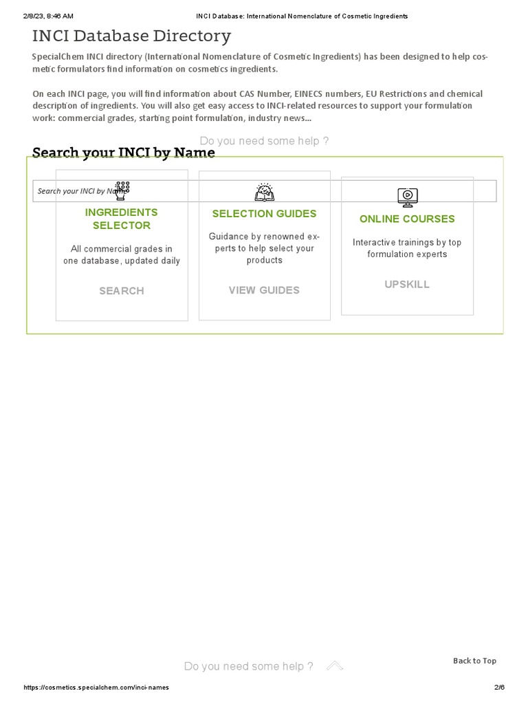 INCI Database - International Nomenclature of Cosmetic Ingredients ...