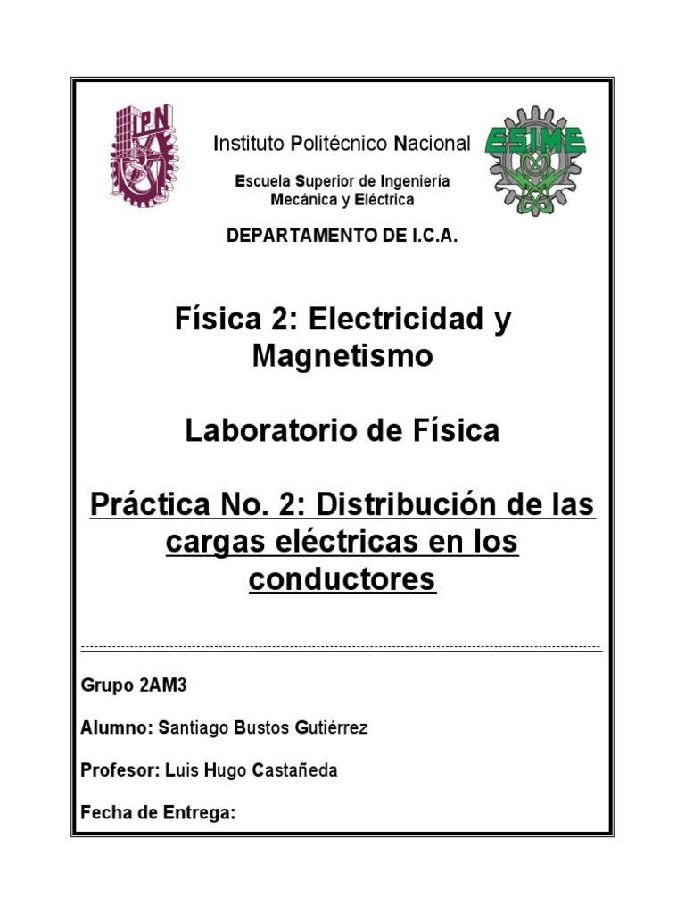 Lab Elec Prac 2 | PDF | Electrostática | Ciencia de los Materiales