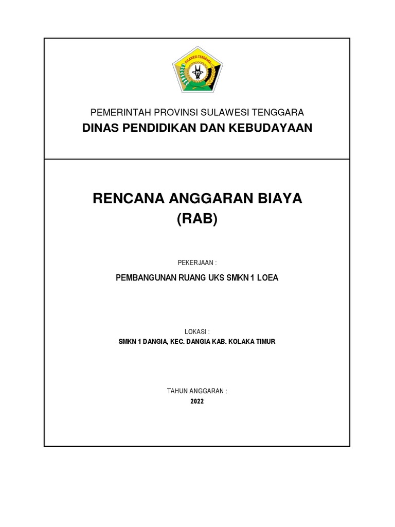 RAB Pembangunan UKS SMKN 1 Loea | PDF
