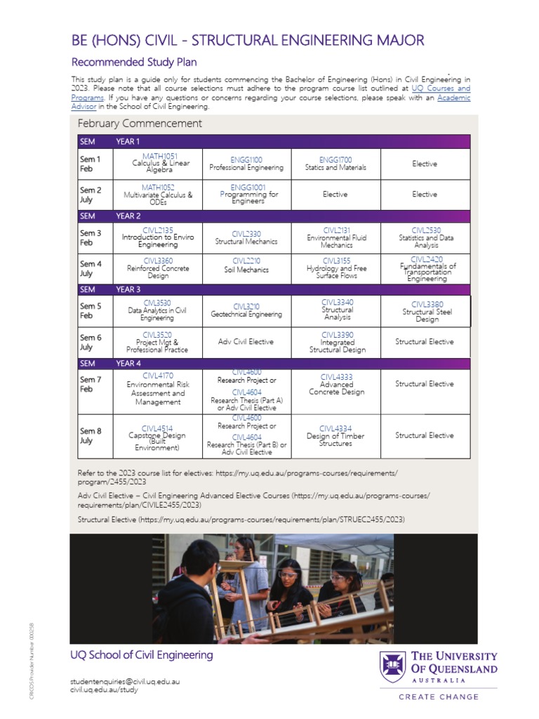 BE (Hons) Civil Engineering - Major Structural Engineering | PDF ...