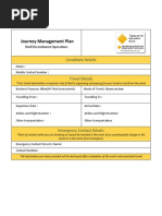 Journey Management Plan Template (A374101) | PDF | Vehicles | Risk