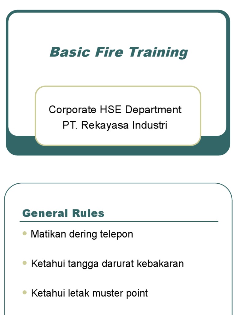 Basic Fire Training | PDF