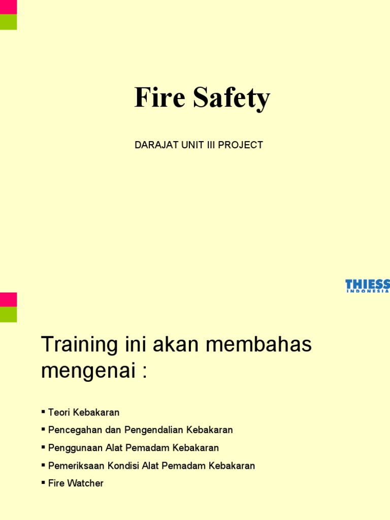 Fire Watcher Awareness Training Darajat | PDF