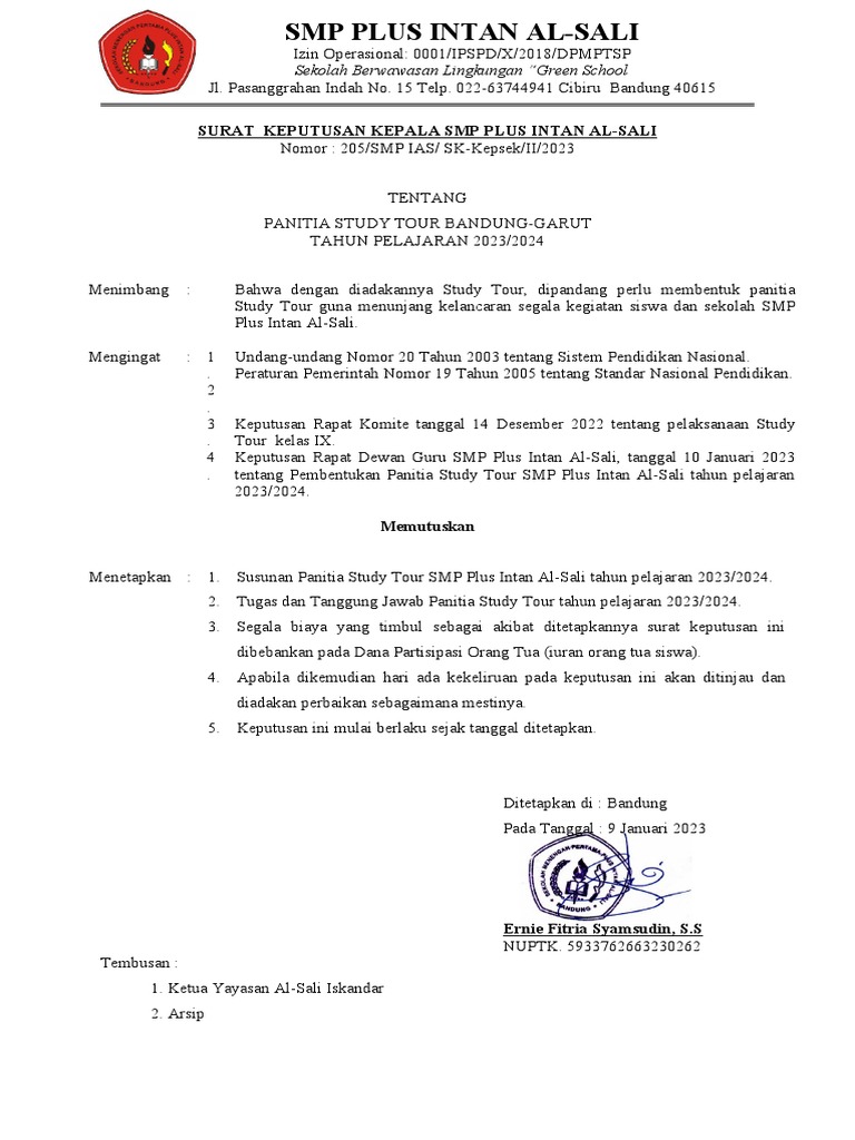 SK Study Tour smp-1 | PDF