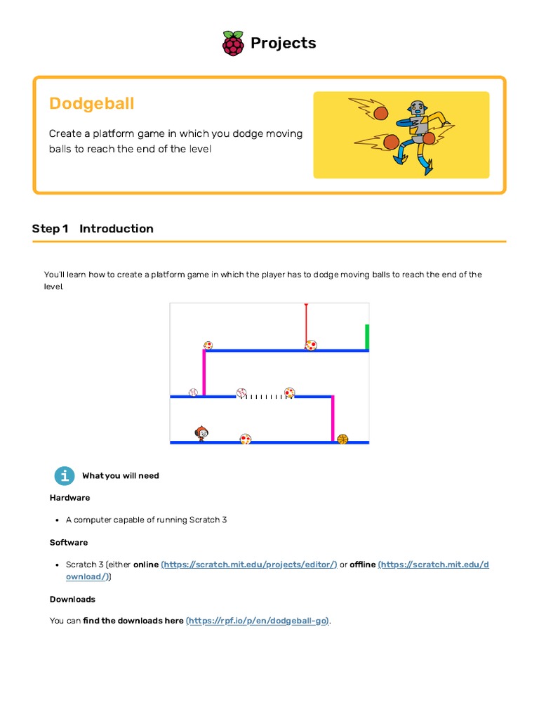 Dodgeball | PDF | Scratch (Programming Language) | Online And Offline