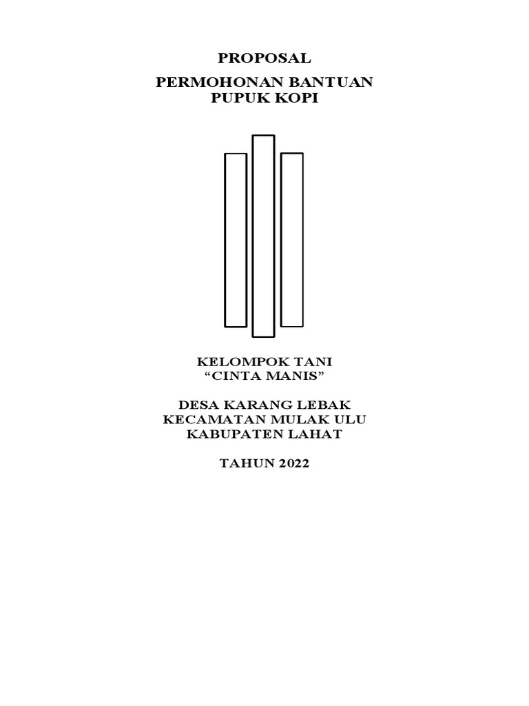 Proposal Pupuk Cinta Manis | PDF