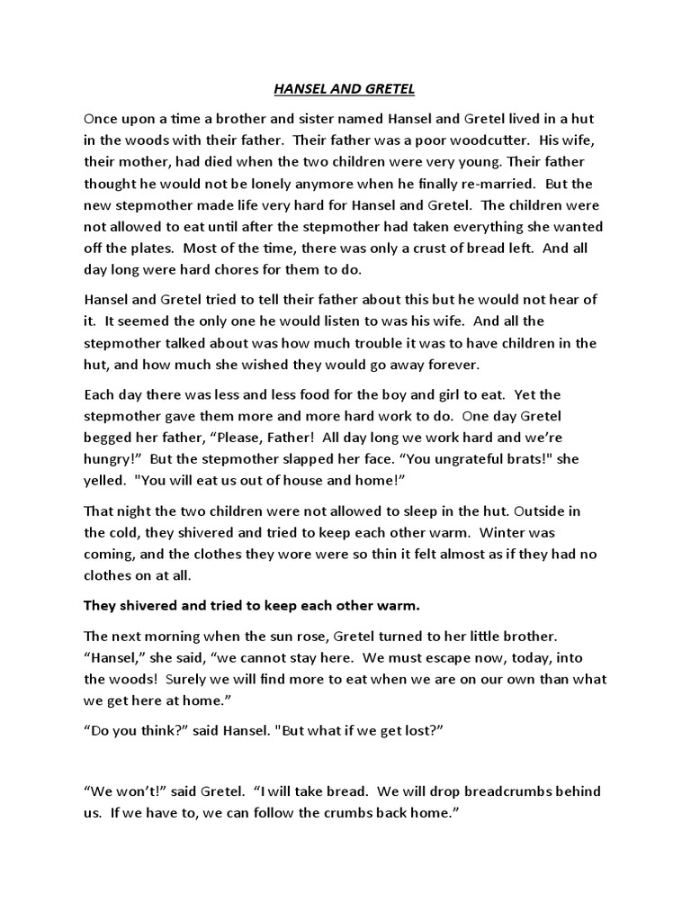 Hansel and Gretel | PDF