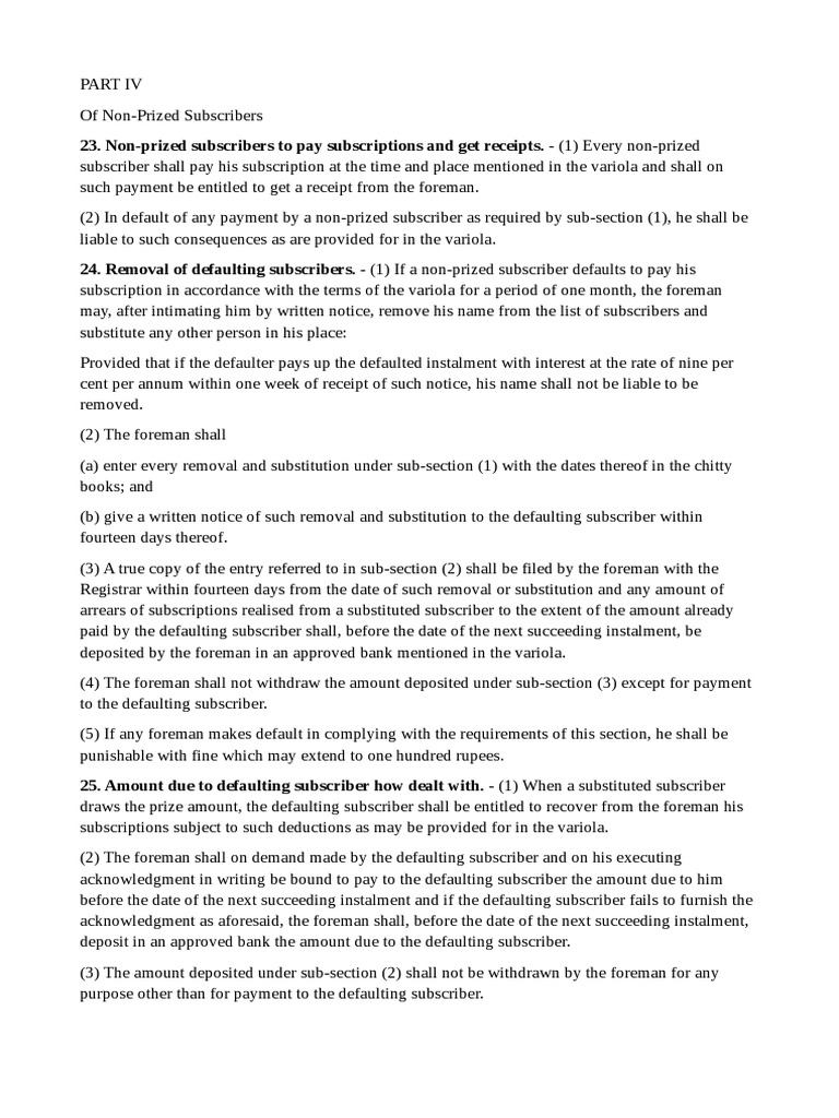 Kerala Chitty Act1975 | PDF | Subscription Business Model | Government