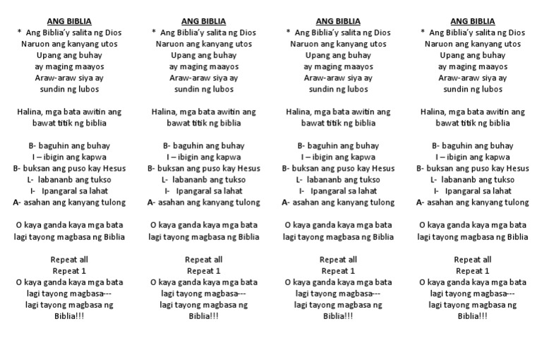 ANG BIBLIA (Yagit) | PDF