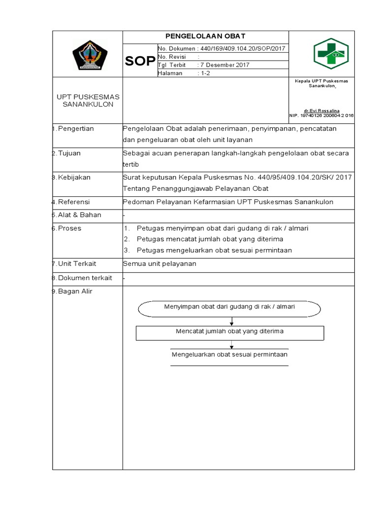Sop Pengelolaan Obat | PDF
