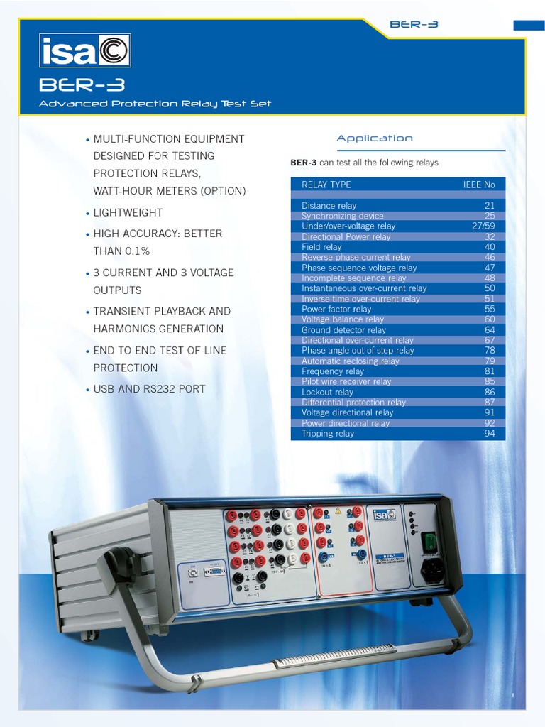 Advanced Protection Relay Test Set for Comprehensive Testing of ...