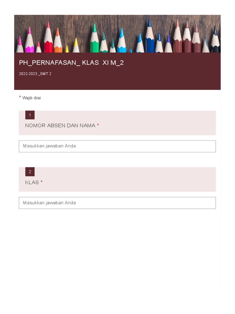 PH - Pernafasan - Klas Xi M - 2 | PDF