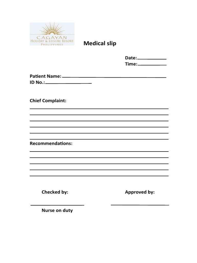 Medical Slip | PDF
